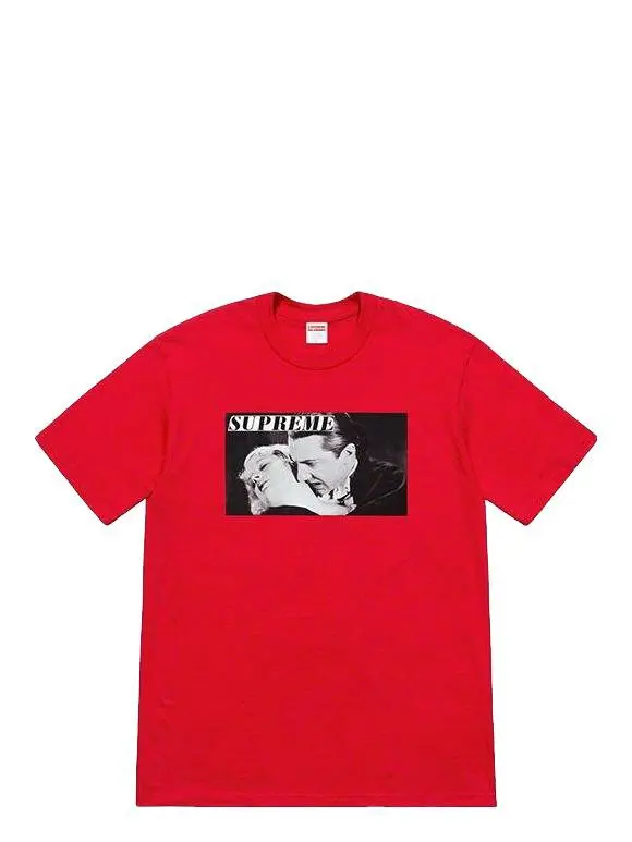 Supreme Ss19 Bela Lugosi Tee Vampire Printing Short Sleeve - Red
