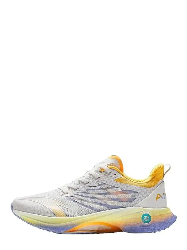 ANTA Mach 3.0 Athletic Sneakers - Grey/orange/purple