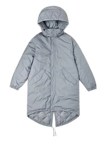CONVERSE Down Long Trench Coat - Grey