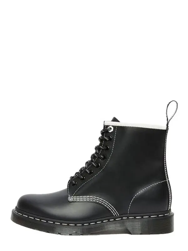 Dr. Martens 1460 Contrast Stitch Leather Boots - Black