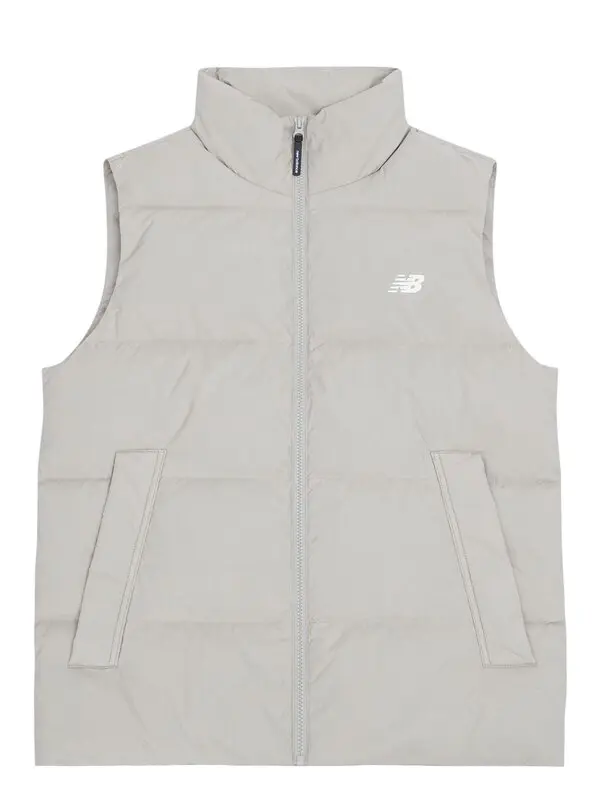 NEW BALANCE Padded Zip-up Vest - Grey/white