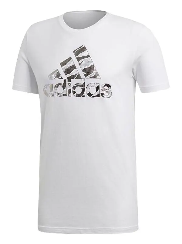 Adidas Camouflage Logo Short Sleeve Tee - White