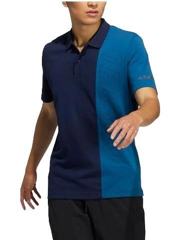 Adidas Casual Breathable Sports Short Sleeve Polo Shirt - Blue