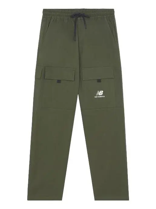 NEW BALANCE Cargo Pants - Olive Green/white