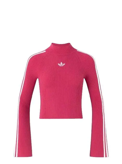 Adidas Originals Premium Knit Turtleneck Top - Pink