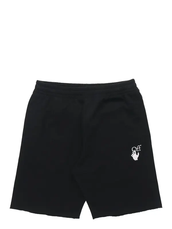 Off-White Diag Stripe Sweat Shorts - Black
