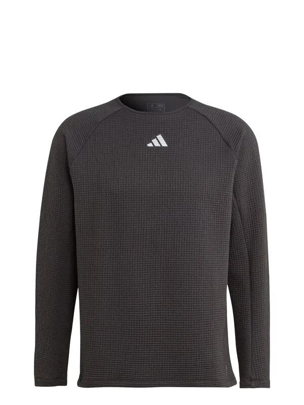 Adidas Aeroready Textured Long Sleeve T-shirt - Black