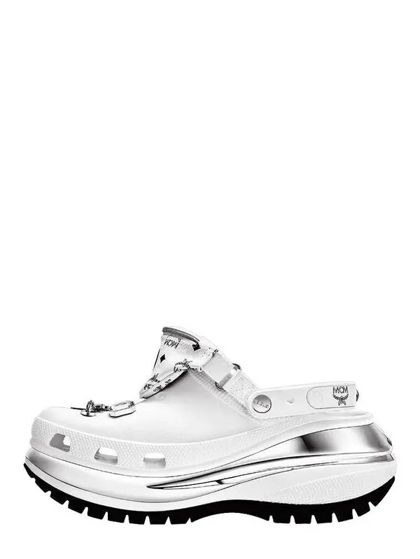 CROCS Mcm X Mega Crush Clogs - White/silver