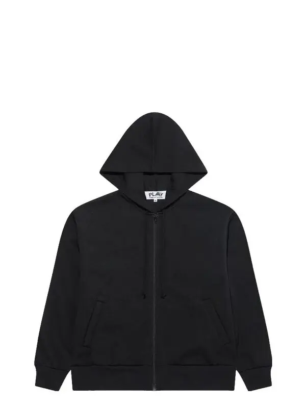 Play Comme Des Garcon X Invader Pixel Heart Full Zip Hoodie - Black