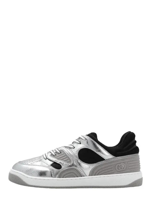 Gucci Basket Sneakers - Silver Black
