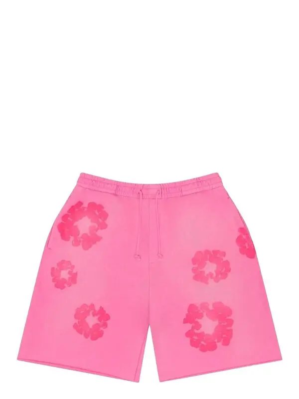 DENIM TEARS Cotton Wreath Sweat Shorts - Pink