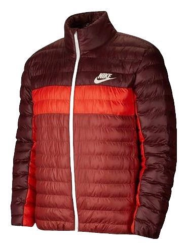 Nike Colorblock Synthetic-fill Jacket - Brownred