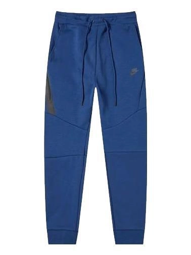 Nike Tech Fleece Drawstring Tight Sports Pants - Blue