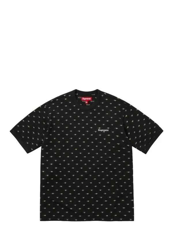 Supreme Ss26 Hearts Intarsia Ringer T-shirt - Black