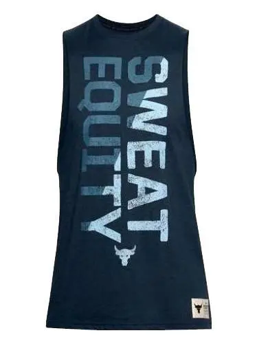 Under Armour Project Rock Sleeveless Graphic Tank Top - College Navy