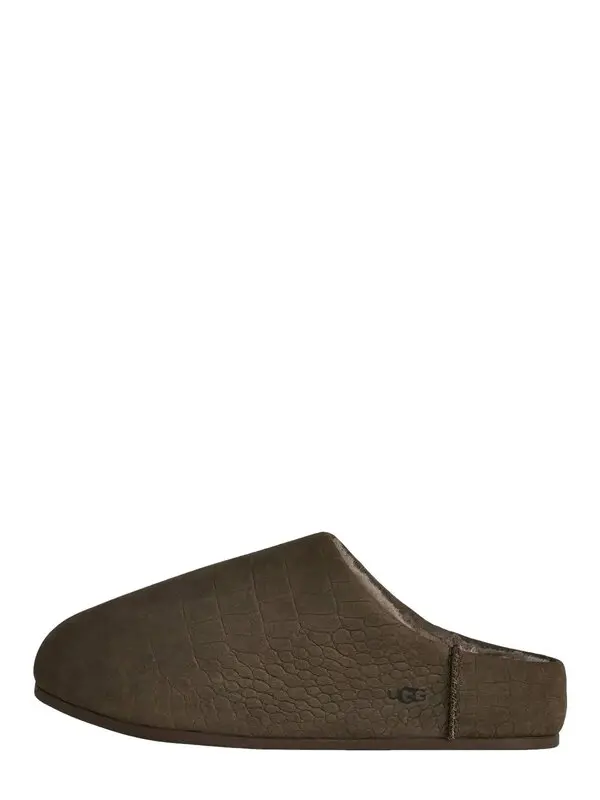 UGG Elea Embossed Slip-on Slipper - Dense Smoke