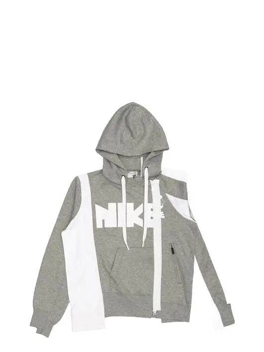 Nike X Sacai Double-zip Hoodie - Grey