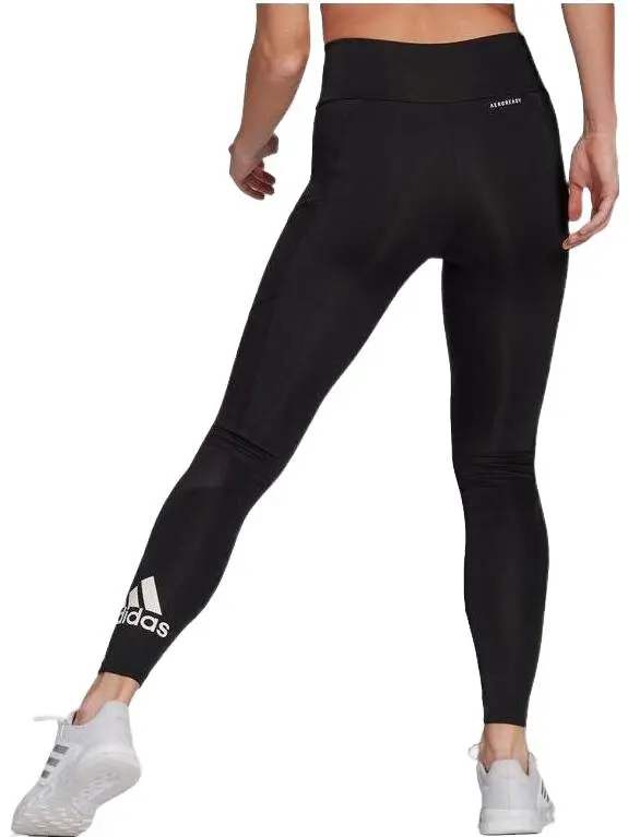 Adidas Designed To Move Sport Leggings With Big Logo - Black