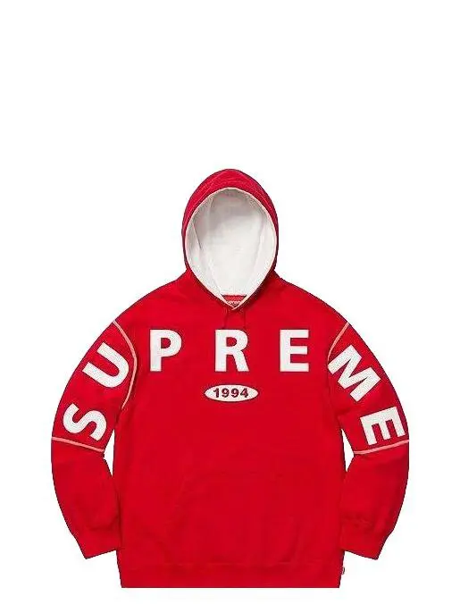 Supreme Fw19 Week 1 Spread Logo Hooded Sweatshirt - Red