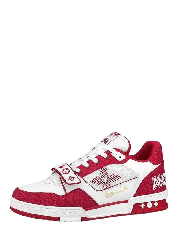 LOUIS VUITTON Trainer High Top Sneakers - White/red
