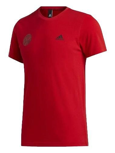 Adidas Alphabet Logo Printing Short Sleeve Red - Light Red