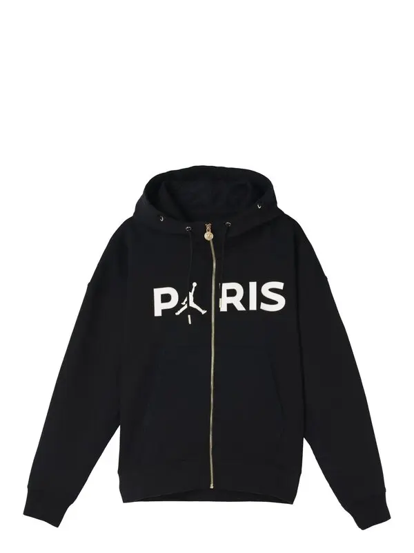 JORDAN Paris Saint-germain Zip Up Knit Jacket - Black