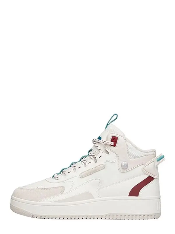 ANTA Fashion Series High-top Sneakers - White/light Grey