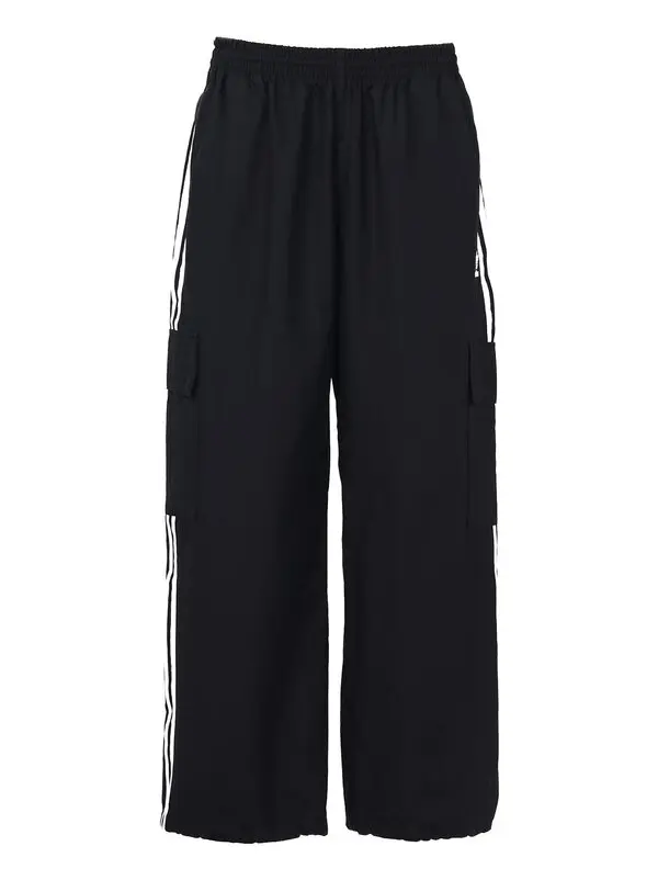Adidas Originals 3-stripes Cargo Woven Breathable Running Sports Pants - Black