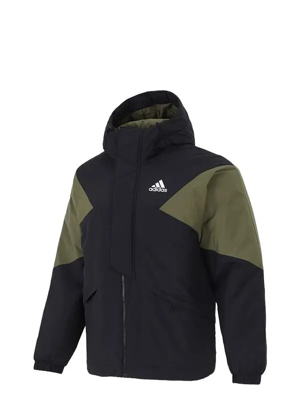 Adidas Colorblock Hooded Down Jacket - Default Color