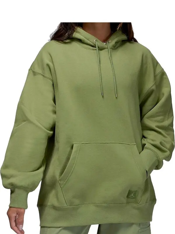 JORDAN Air Flight Fleece Pullover Hoodie - Sky J Light Olive/brown Kelp