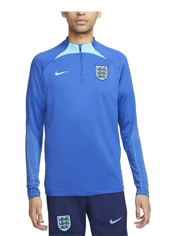Nike England Dri-fit Strike 1/4 Zip Long Sleeve Drill Top - Blue
