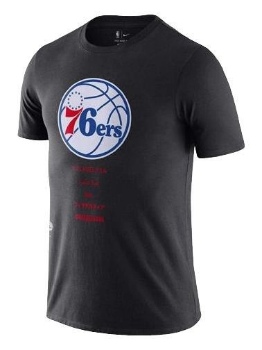 Nike Philadelphia 76ers Courtside Logo T-shirt - Black