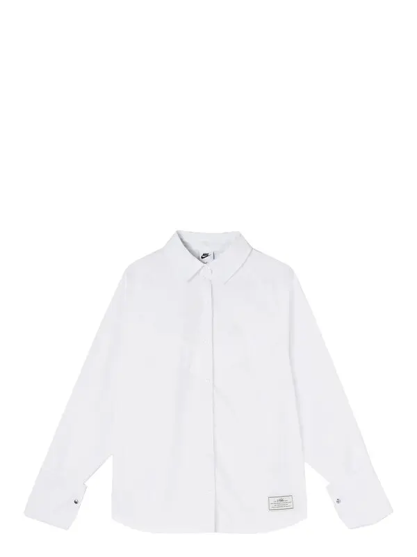 Nike Nsw Icn Clsh Wvn Ls Top White - Default Color
