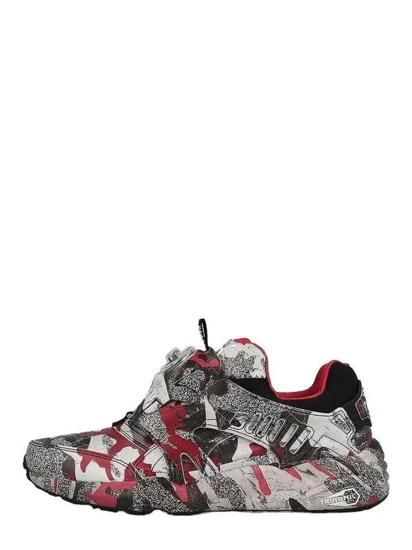 PUMA Trapstar X Disc Blaze 'camo' Sneakers - Gray/black/red