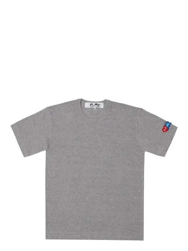Play Comme Des Garcon Fw25 Double Heart T-shirt - Grey