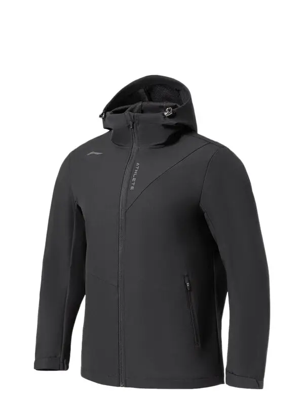 LI-NING Sports Hooded Zip-up Windbreaker - Black