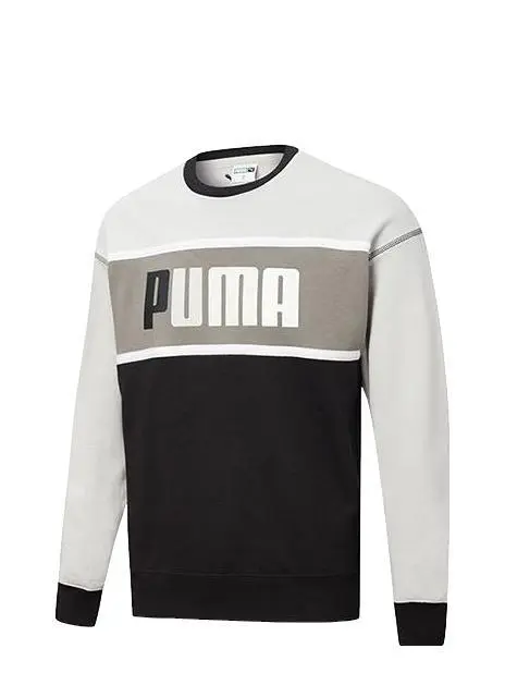 PUMA Color Blocked Retro Sweatshirt - Black/grey/white