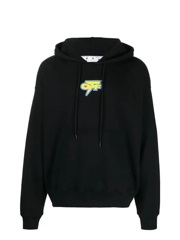 Off-White Thunder Print Skate Hoodie - White