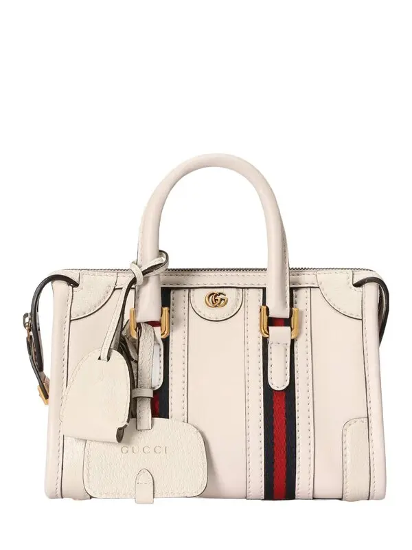 Gucci Mini Top Handle Bag With Double G - White
