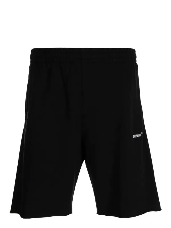 Off-White Logo Print Jersey Shorts - Default Colorway