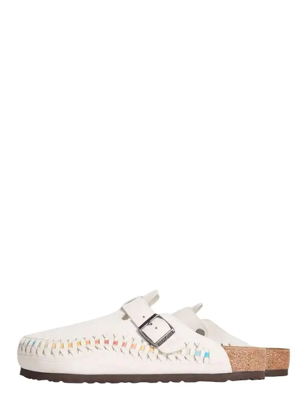 BIRKENSTOCK X Kith Boston Braided Suede Clogs - Antique White/tie Dye