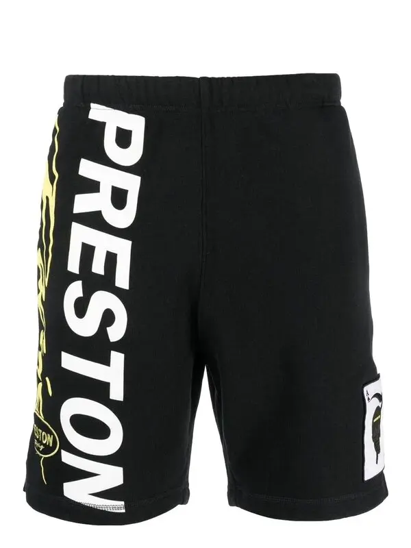 Heron Preston Logo Print Shorts - Black/white