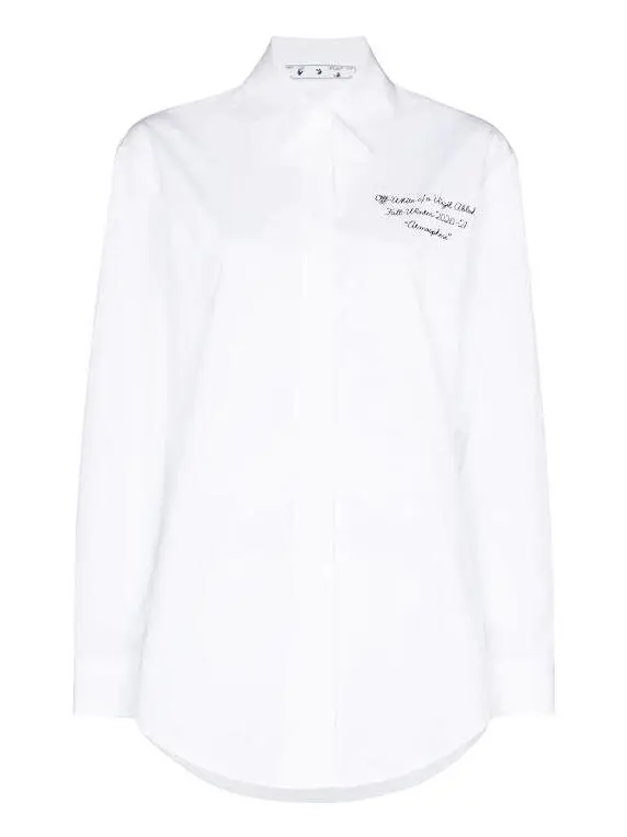 Off-White Printed Long Sleeve Shirt - White