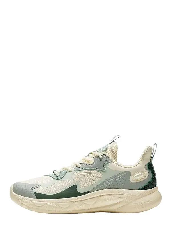 ANTA Athletic Lace Up Sneakers - Beige/green