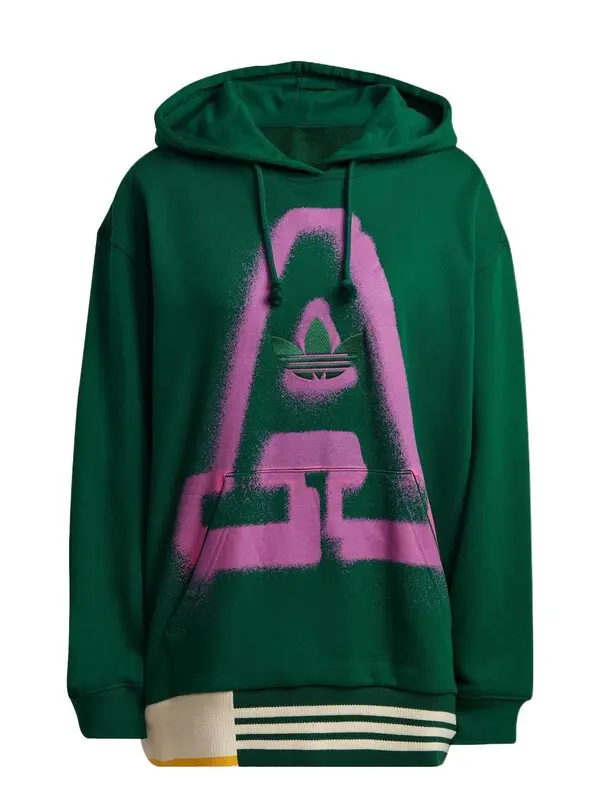 Adidas Oversized Graphic Hoodie - Green