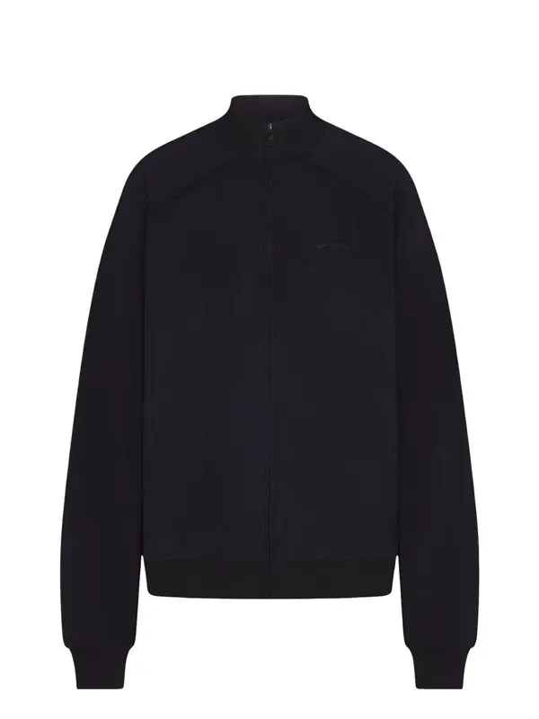 Nike X Skims Matte Tricot Oversized Full-zip Track Jacket - Obsidian