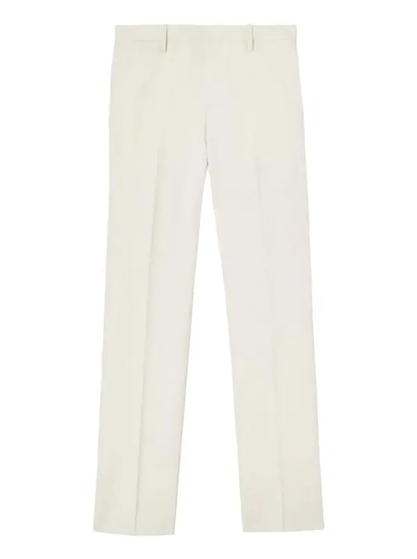 Off-White Solid Color Buckle Belt Straight Casual Pants/trousers - Default Color