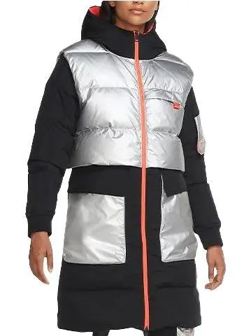 JORDAN Winter Utility Down Parka Coat - Sliver/black
