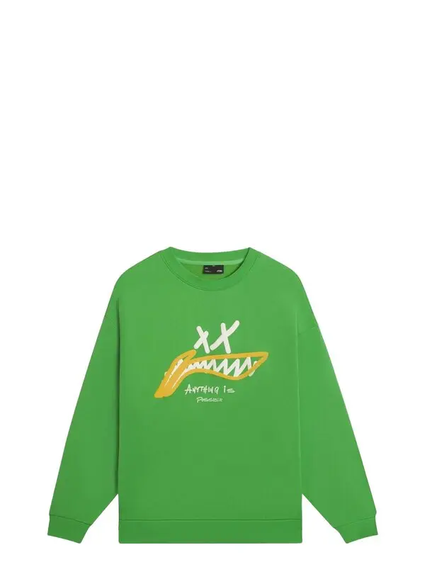 LI-NING Anything Is Possible" Graphic Sweatshirt - Green/multi-color