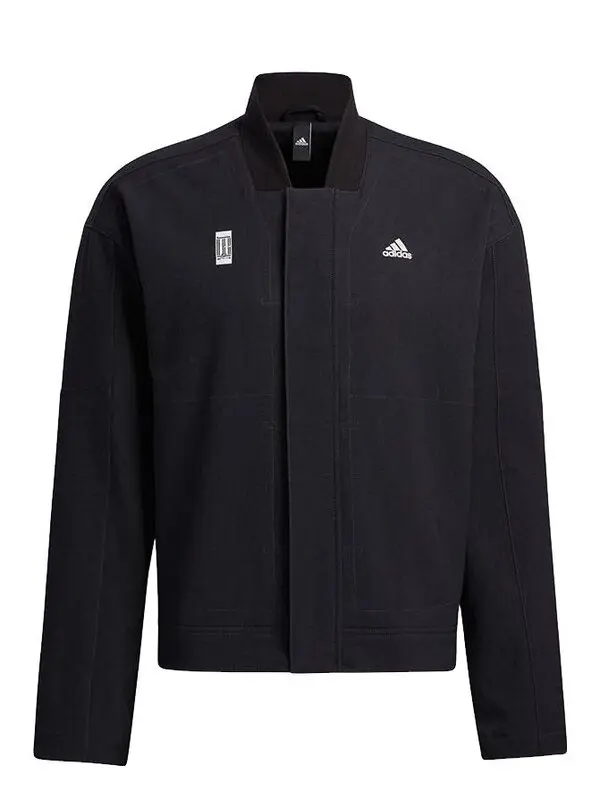 Adidas Series Wj Jkt Denim Training Sports Logo Jacket - Black